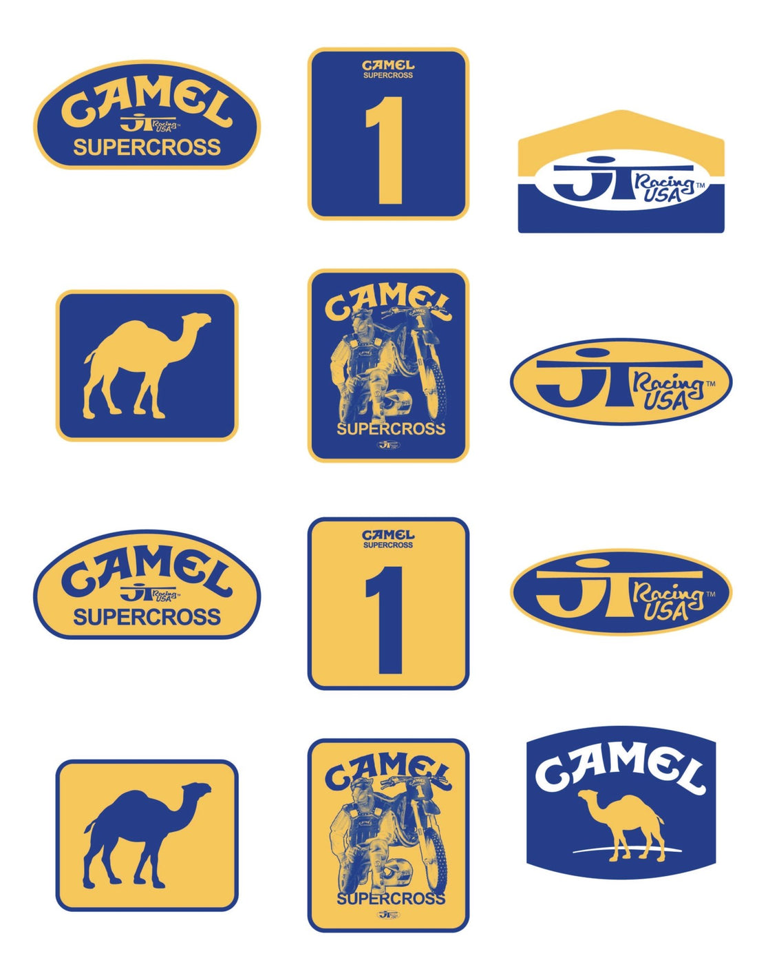 JT Racing x Camel Sticker Sheet – JT Racing USA